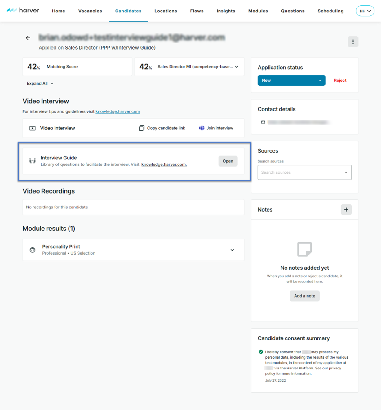 Navigating Interview Guides Harver Knowledge Base